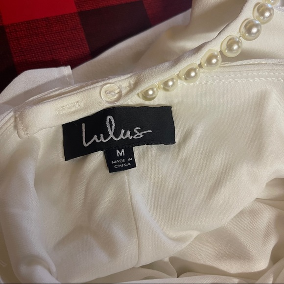 Lulus | Dresses | Lulus Maxi Dress Pearls Of Wisdom In White | Poshmark